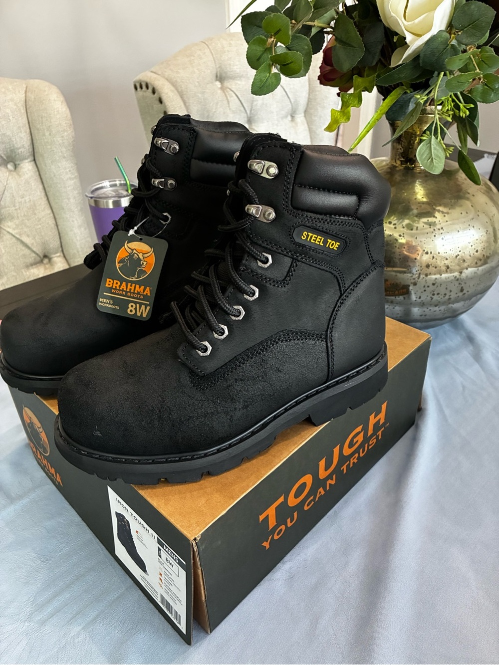 Brahma | Shoes | Brahma Steel Toe Work Boots 8 Wide Nwt | Poshmark